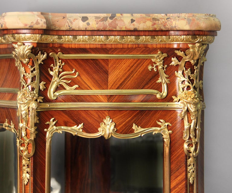 Wonderful 19th Century Gilt Bronze Mounted Vitrine by Joseph Zwiener ...