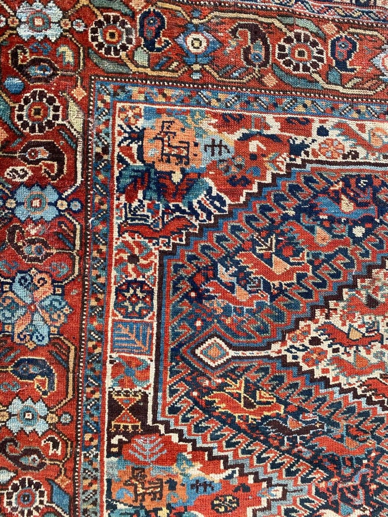 Wonderful Antique Ghashghai Rug For Sale at 1stDibs