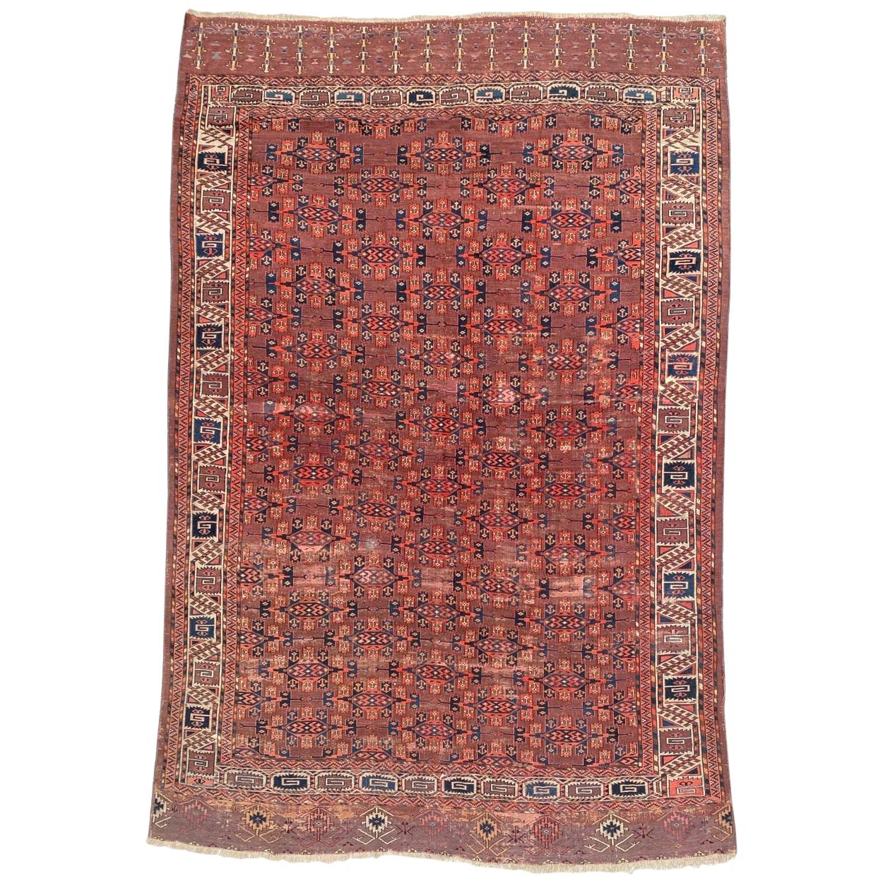 Yomut Turkmen Carpet at 1stDibs