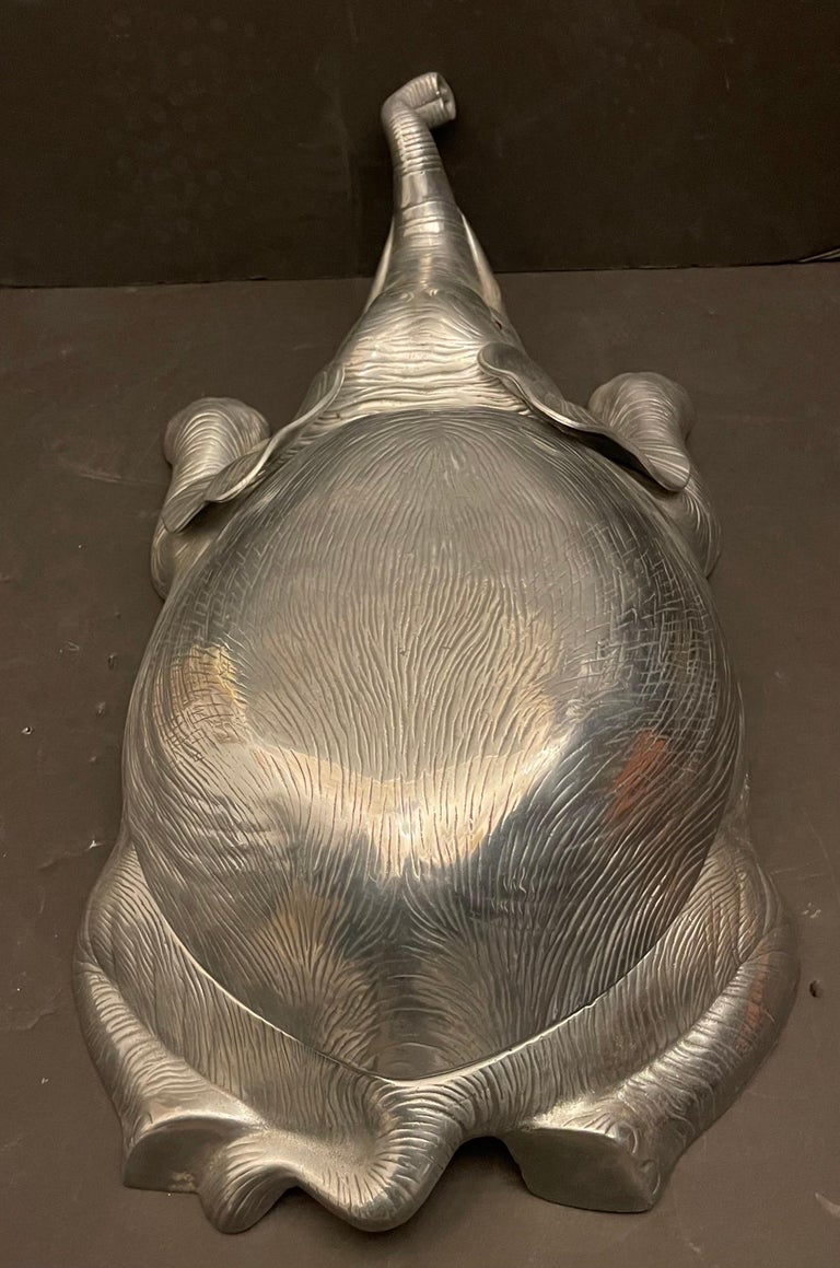 Wonderful Arthur Court Rare Large Aluminium Elephant Wine Cooler ...