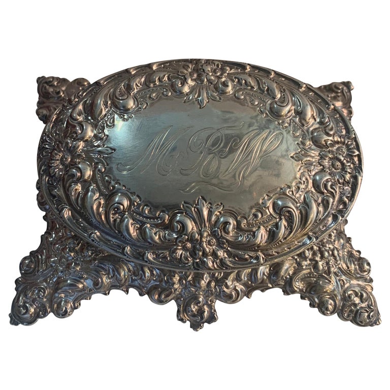 Wonderful Bailey Banks Biddle Company Sterling Oval Jewelry Keepsake ...