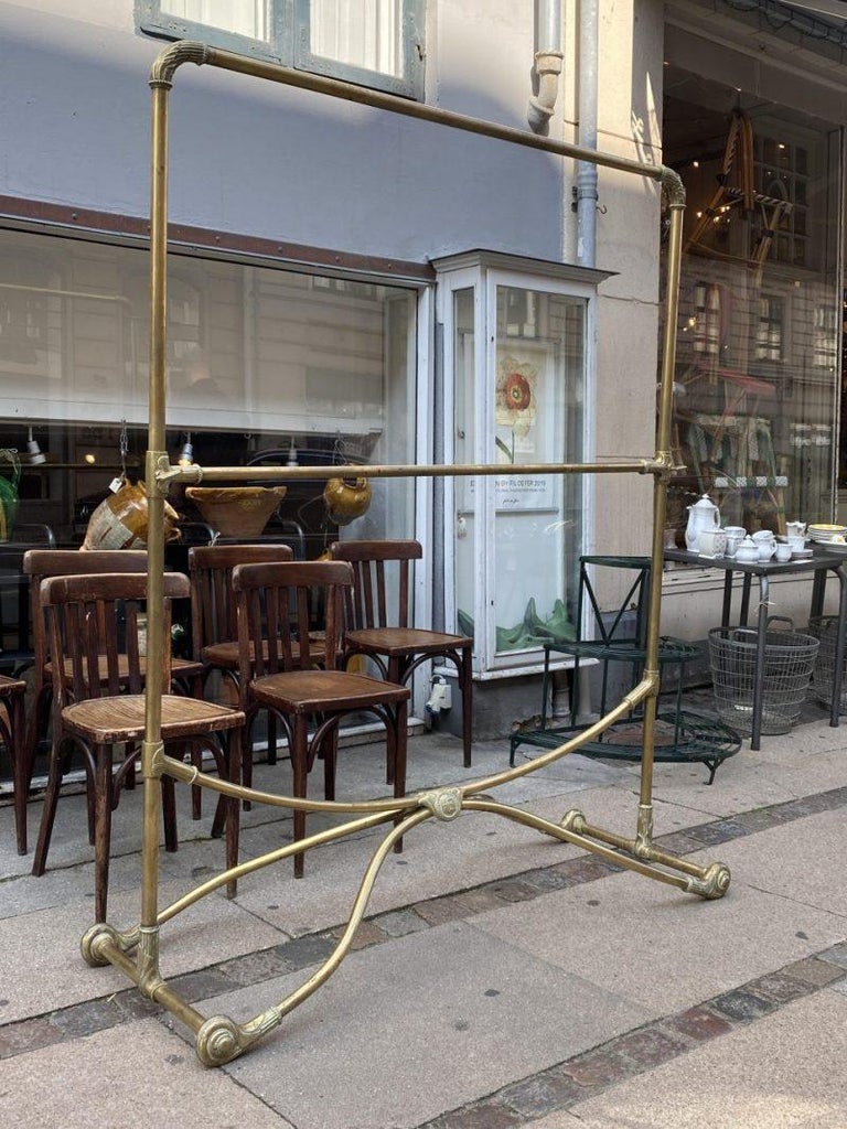 Wonderful Belle Epoque Brass Clothes Rail, France For Sale at 1stDibs