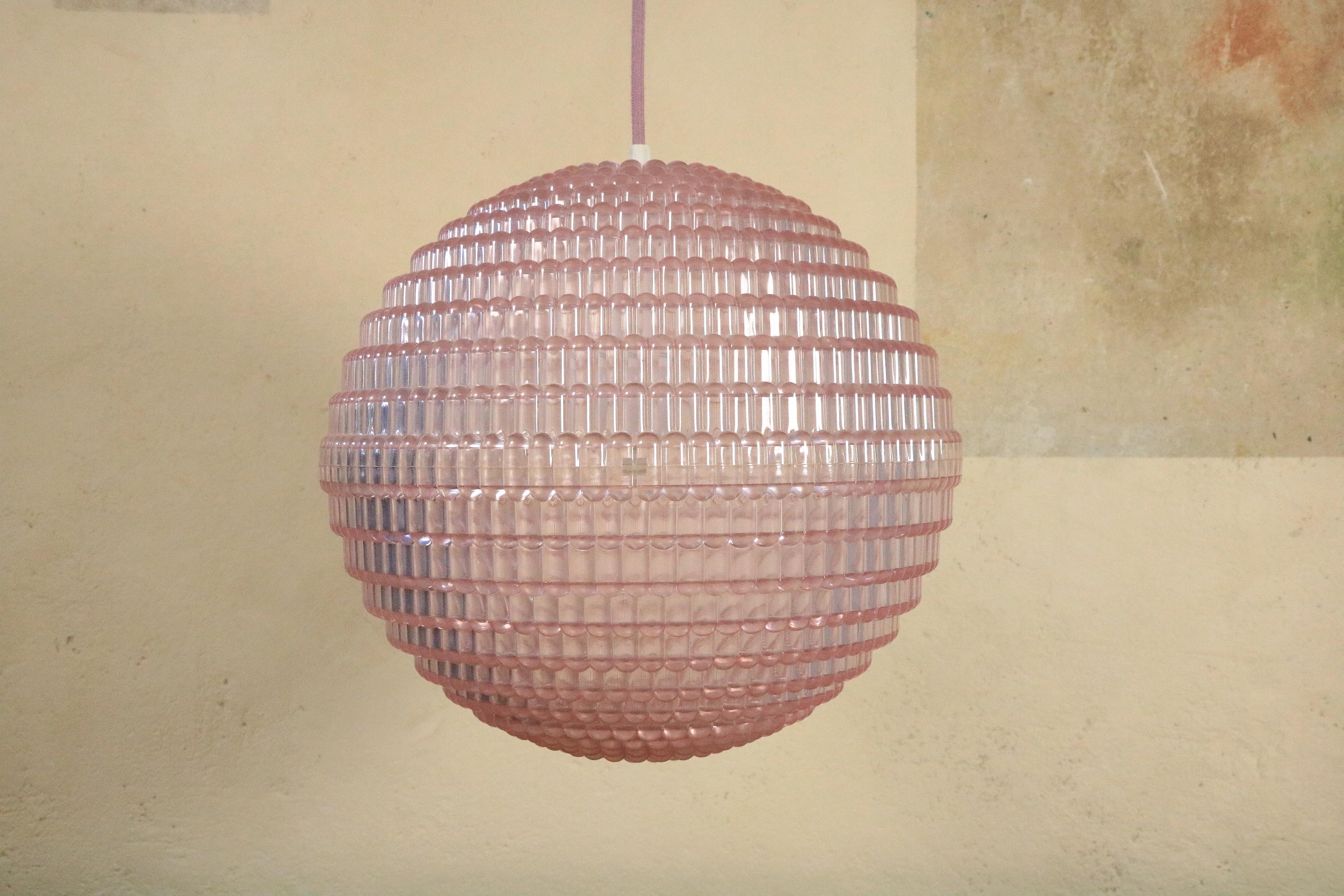 Wonderful Big Ball Lamp, Pink, by Erco, Germany, 1970s at 1stDibs