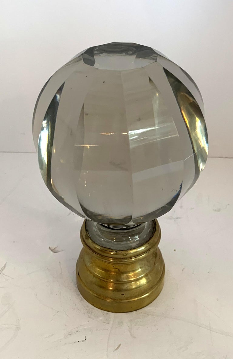 Wonderful Bronze and Crystal Panel Banister Newel Post Railing Finial ...