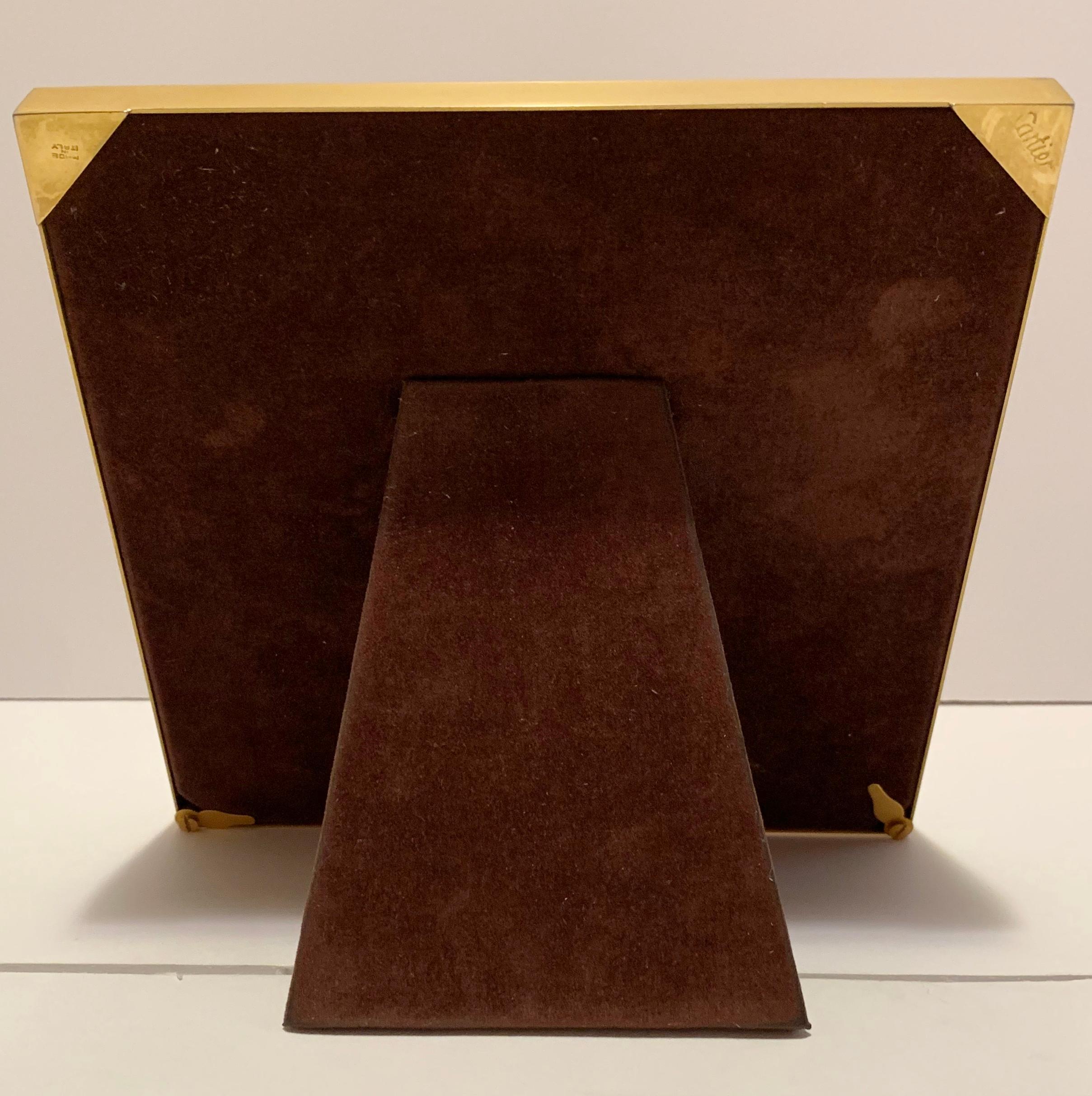 Wonderful Cartier Square Brass Snake Skin Picture Frame Made in Italy ...