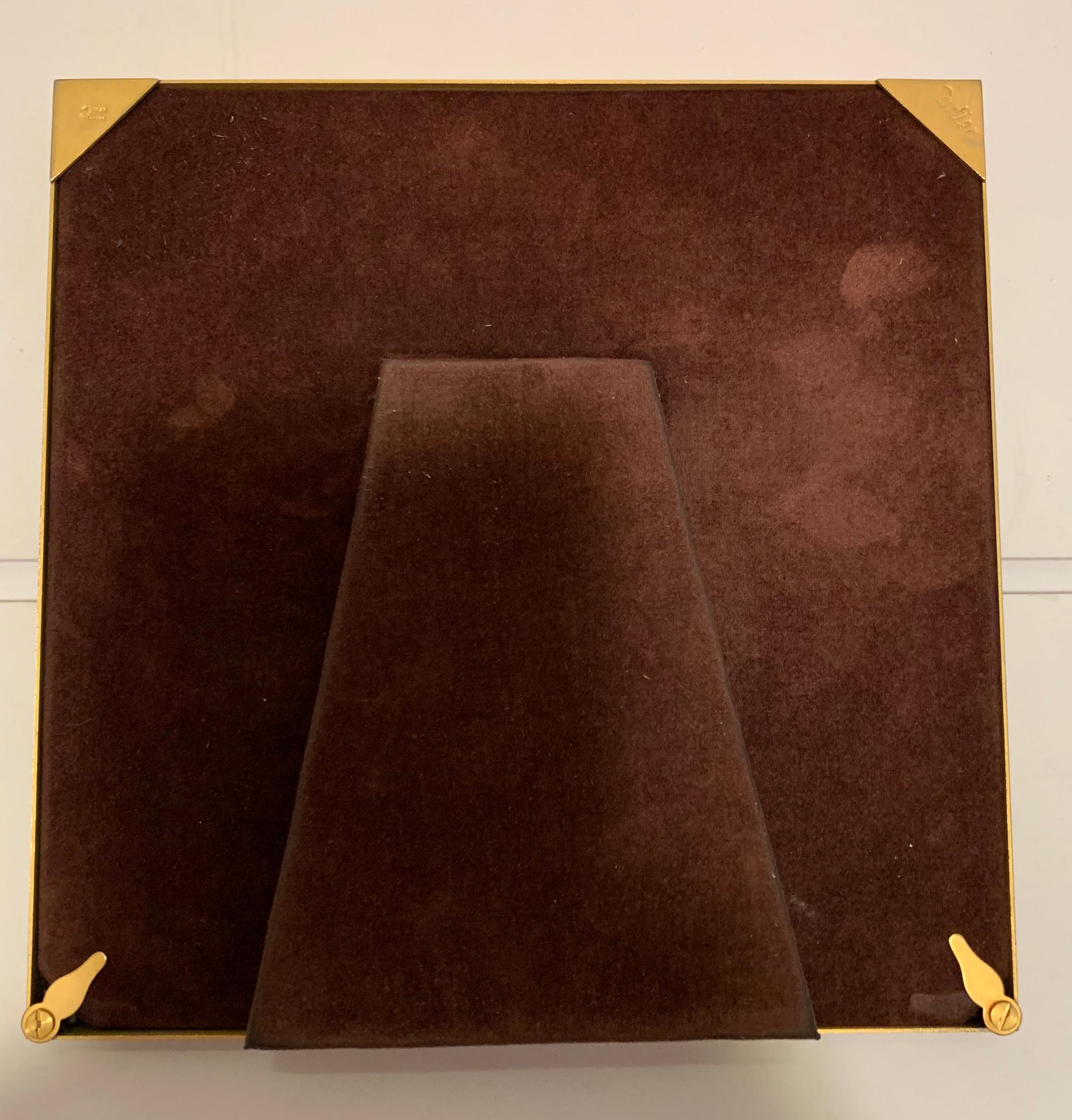 Wonderful Cartier Square Brass Snake Skin Picture Frame Made in Italy ...