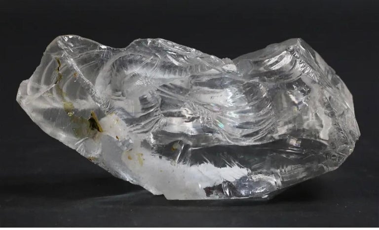 Wonderful Carved Rock Crystal Sculpture Alligator Paperweight Desk ...