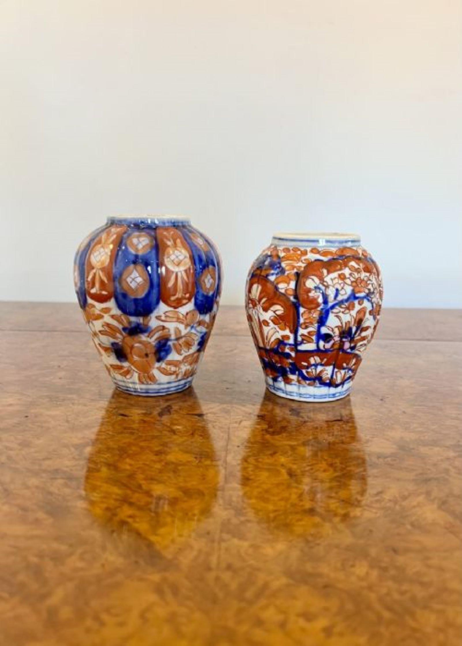 Wonderful collection of five small antique Japanese imari vases For ...