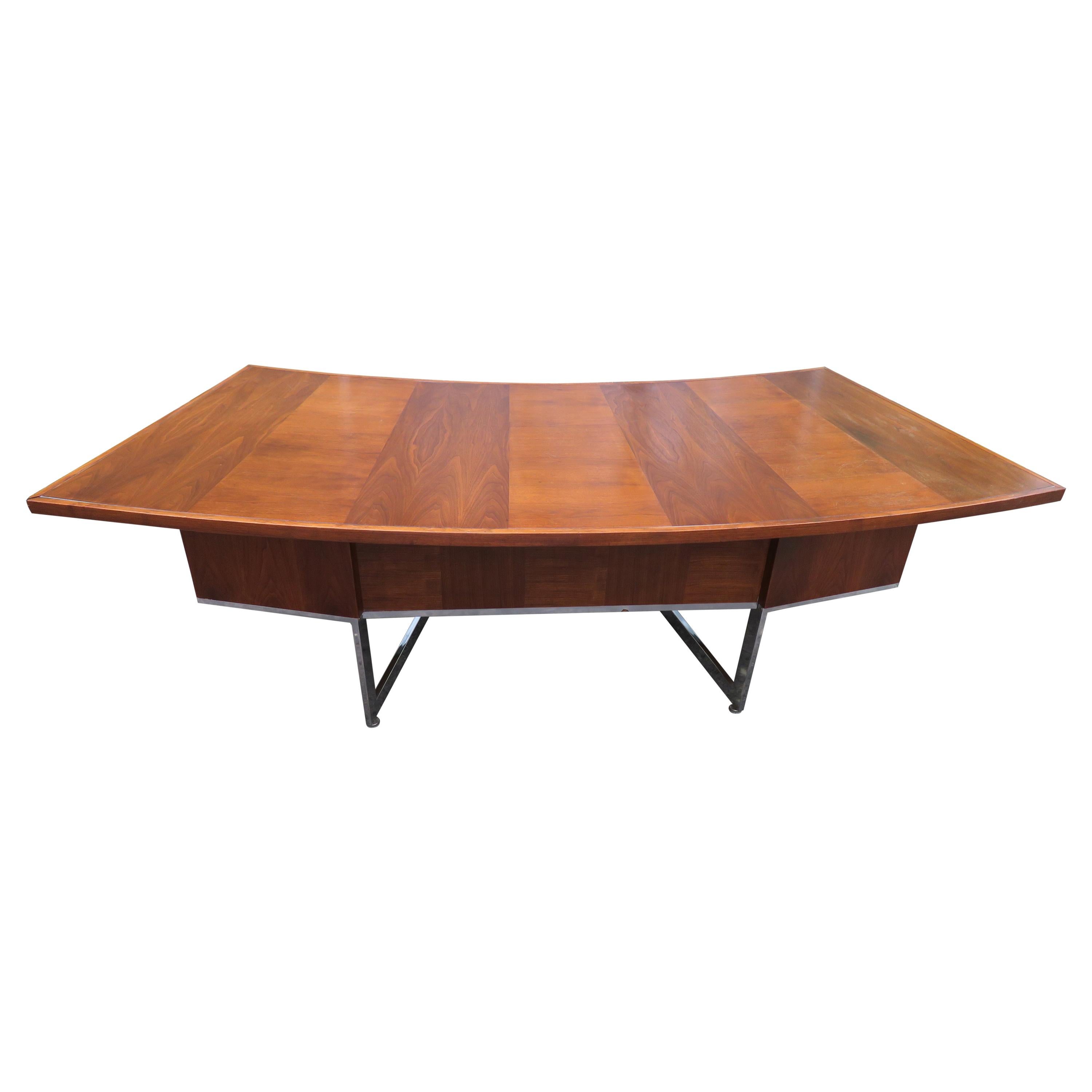 Curved Executive Desk - For Sale on 1stDibs | curved studio desk ...