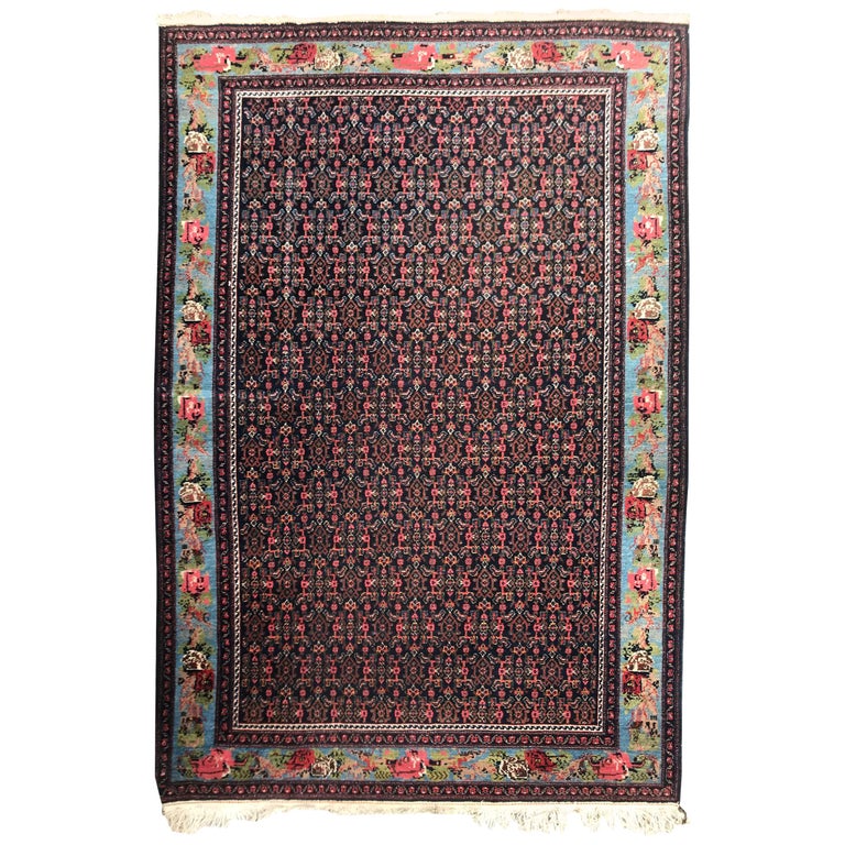 Wonderful Fine Antique Kurdish Senneh Rug For Sale at 1stDibs