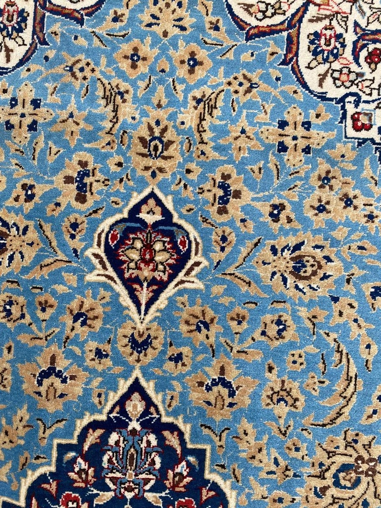 Wonderful Fine Vintage Wool and Silk Qom Rug For Sale at 1stDibs