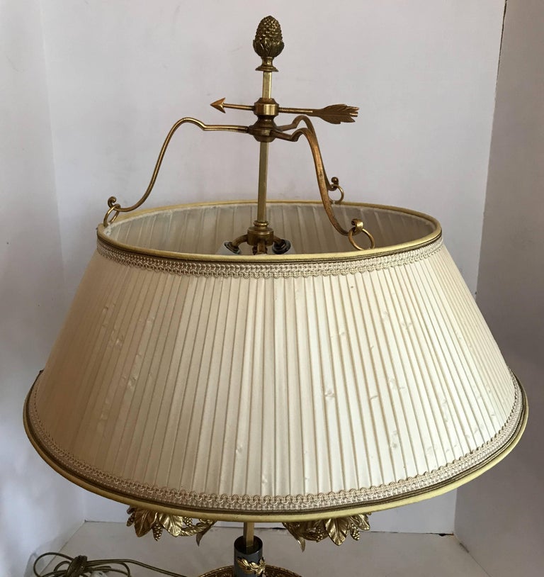 Wonderful French Empire Bronze Bouillet Table Lamp Goat Heads Pierre ...