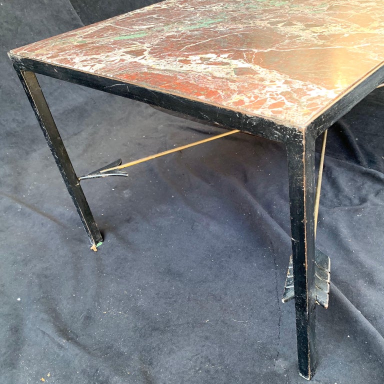 Wonderful French Empire Neoclassical Iron Bronze Arrow Marble-Top ...