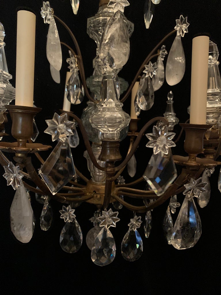 Wonderful French Gilt Bronze Baguès Rock Crystal Star Finial Spear ...