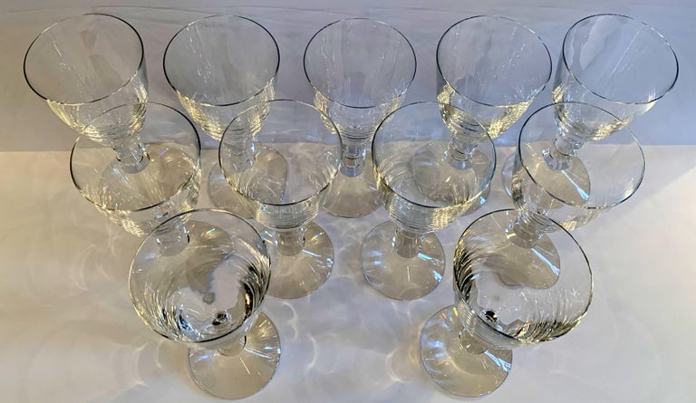 French Service Set of 11 Baccarat VÉGA Clear Glass Crystal Bar Stemware ...