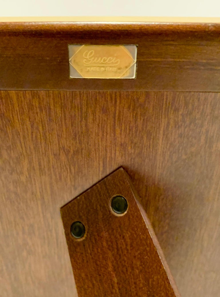 Wonderful Gucci Brass Snake Skin Picture Frame Made in Italy Wood Back ...