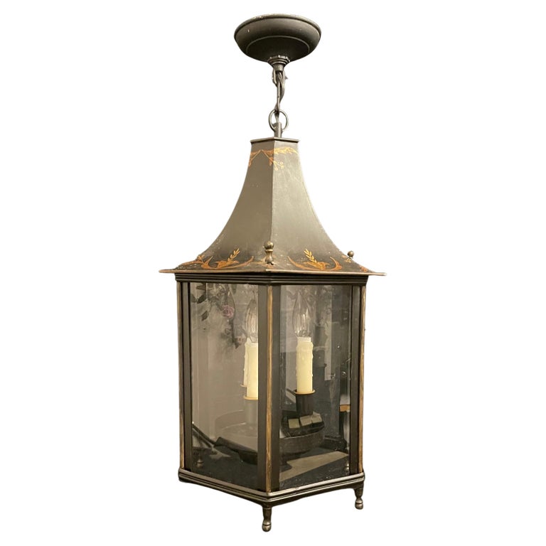 Wonderful Hand Painted Tole Pagoda Octagonal Chinoiserie Lantern ...