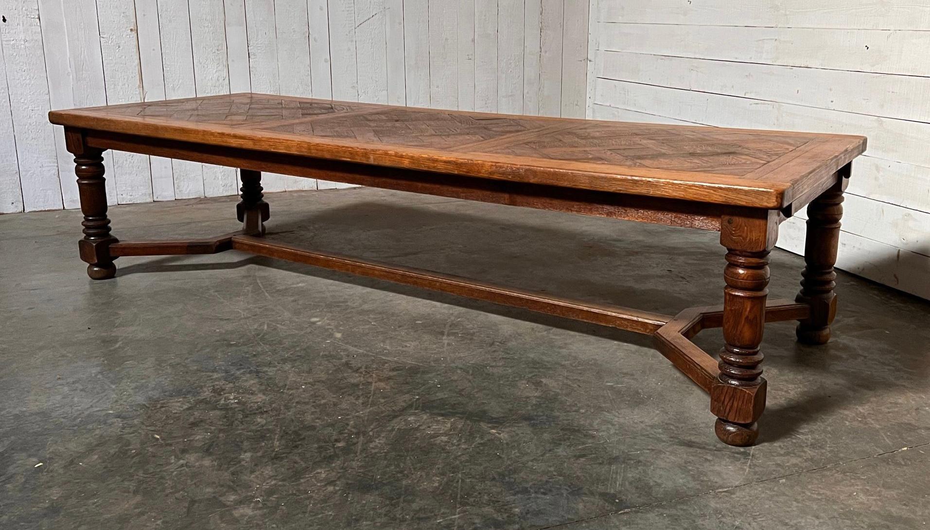 Wonderful Huge French Oak Farmhouse Dining Table For Sale at 1stDibs