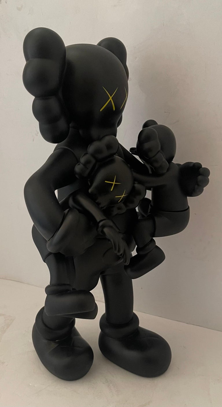 Wonderful Large KAWS Clean Slate Black Varnished Vinyl Original Fake ...