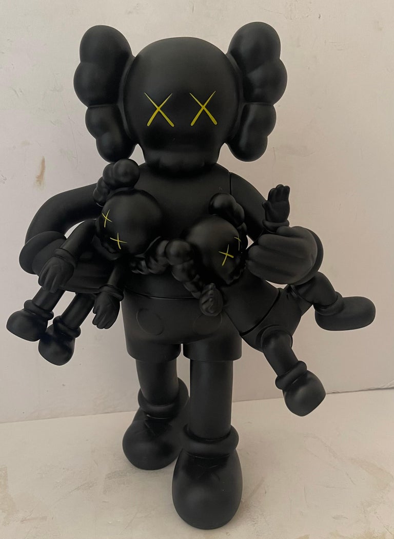 Wonderful Large KAWS Clean Slate Black Varnished Vinyl Original Fake ...