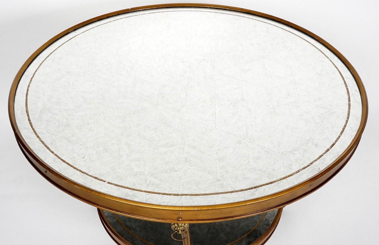 Wonderful Large Transitional Pair of Two-Tier Mirrored Top Guéridon ...