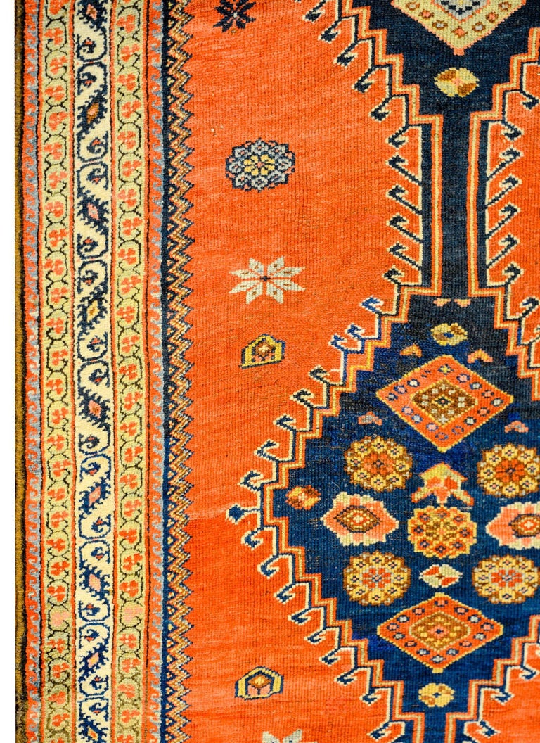 Wonderful Late 19th Century Antique Azari Rug For Sale at 1stDibs
