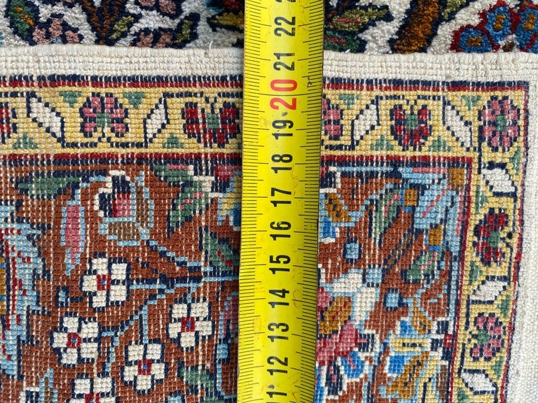 Wonderful Little Vintage Fine Silk Indian Rug For Sale at 1stDibs