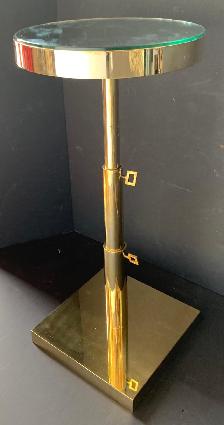 Wonderful Lorin Marsh Polished Bronze Round Mirrored Top Telescoping ...