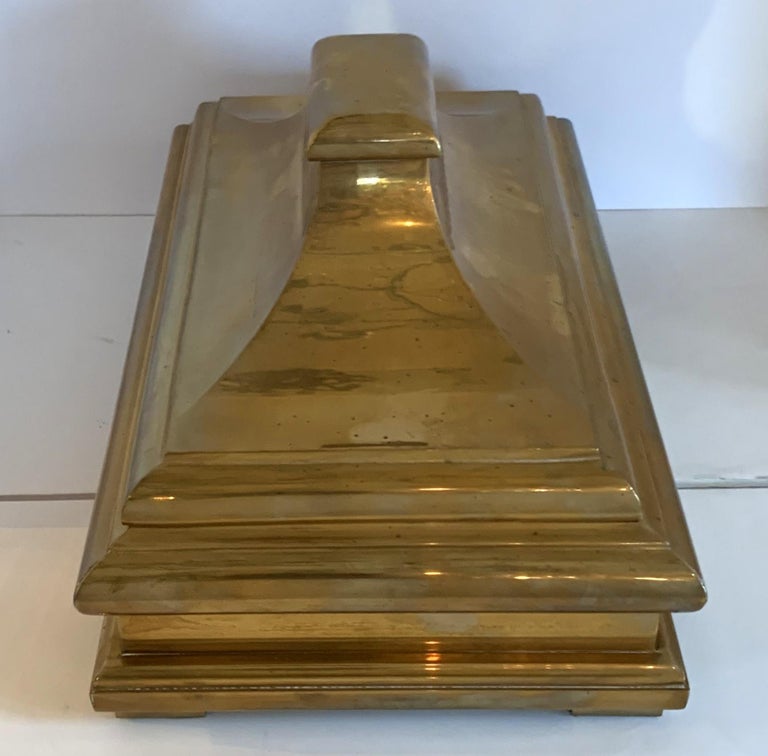 Wonderful Mid-Century Modern Brass Bronze Pagoda Box Lid Chapman at 1stDibs