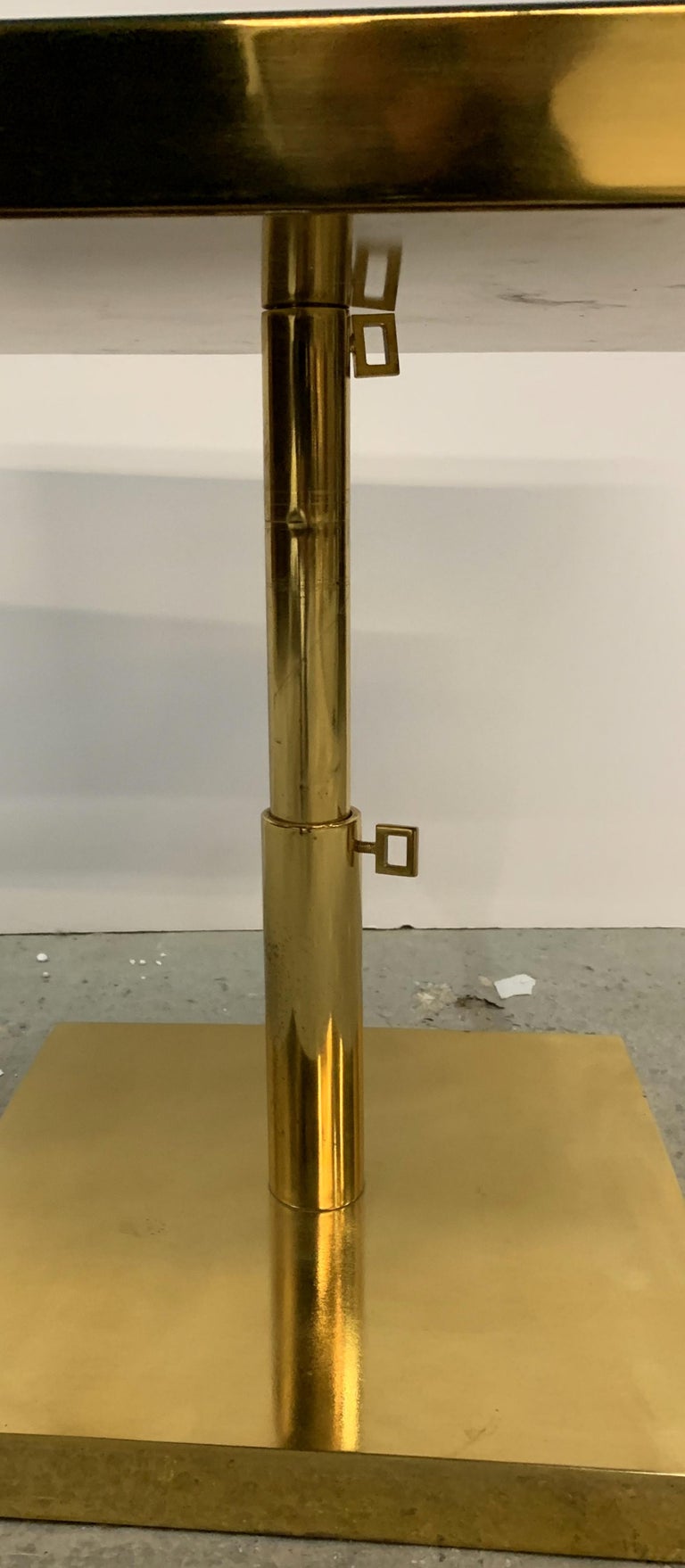 Wonderful Mid-Century Modern Bronze Beveled Mirror Telescoping Square ...