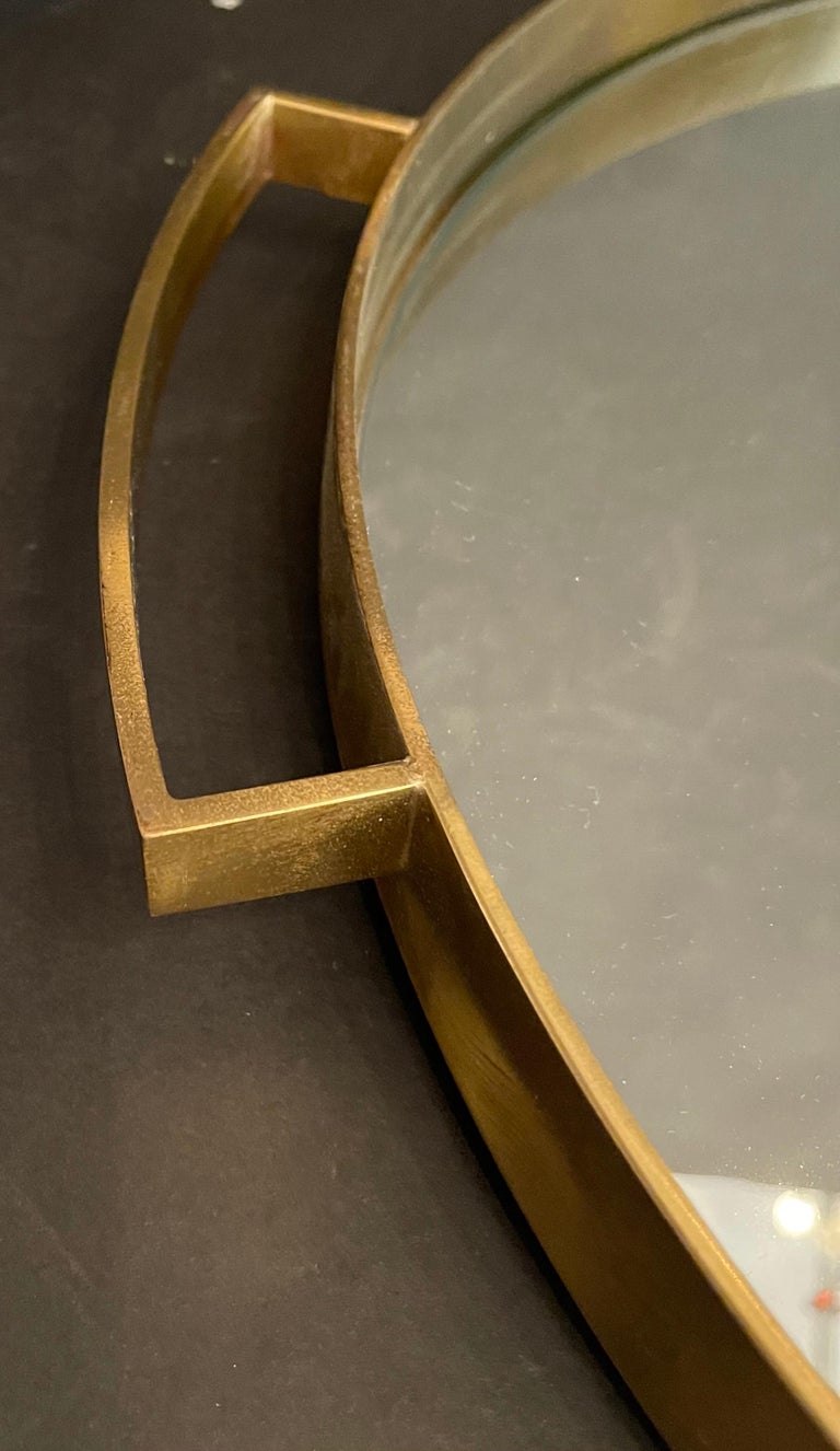 Wonderful Mid-Century Modern Lorin Marsh French Bronze Mirror Round ...