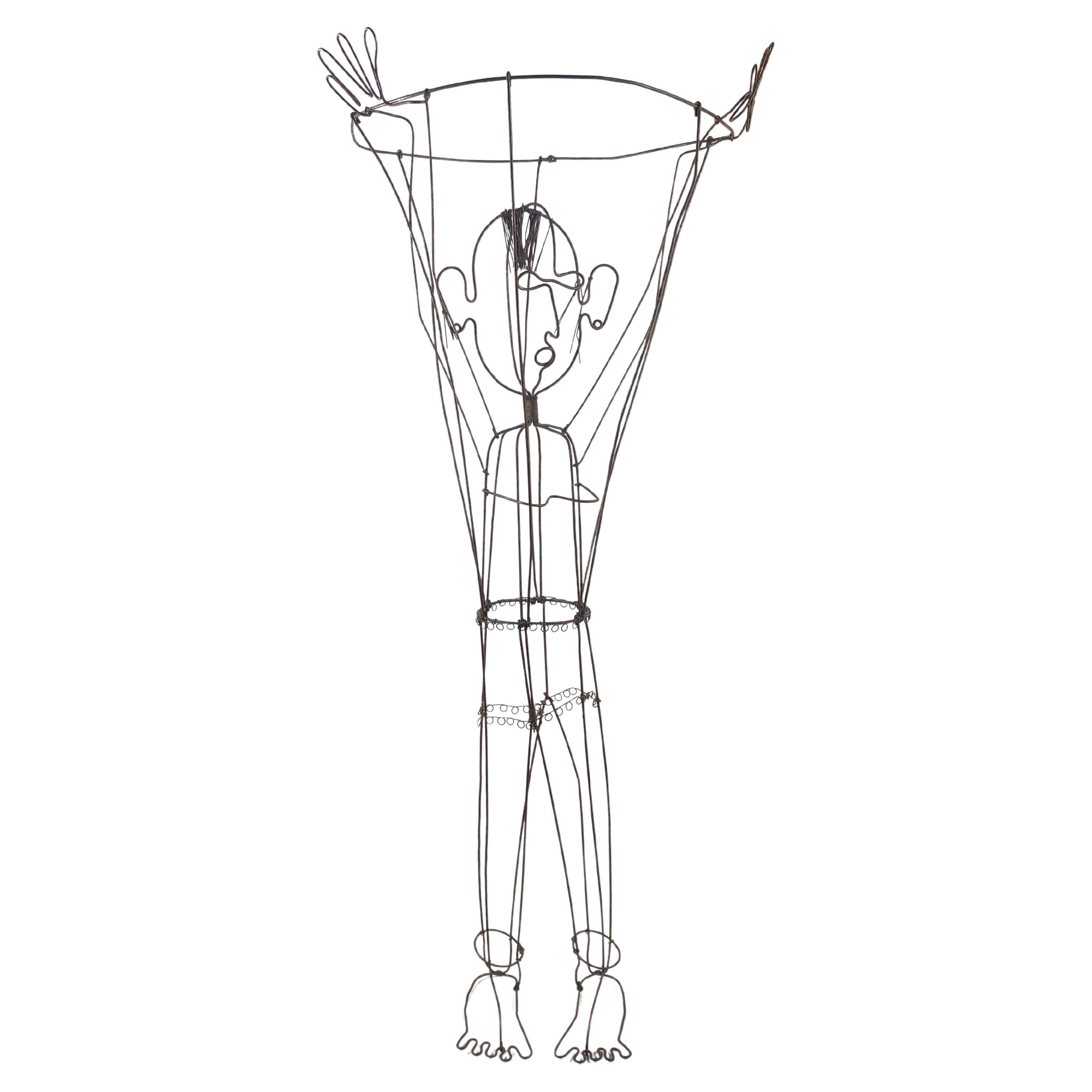 Large Modernist Abstract Sculpture, Wire Rod and Stolit Manner of Lynn ...