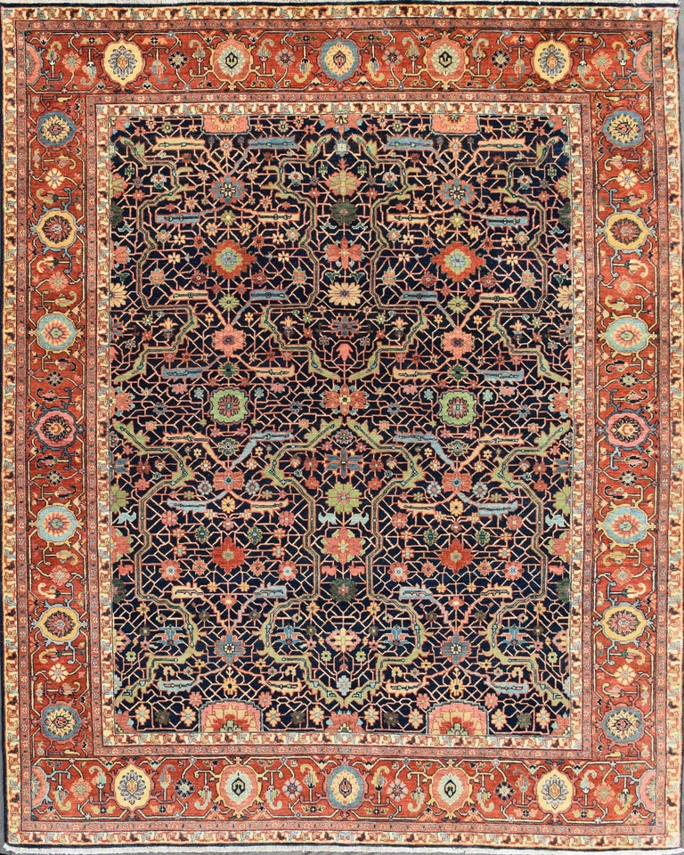 Wonderful New Persian Design Indian Fine Rug For Sale at 1stDibs
