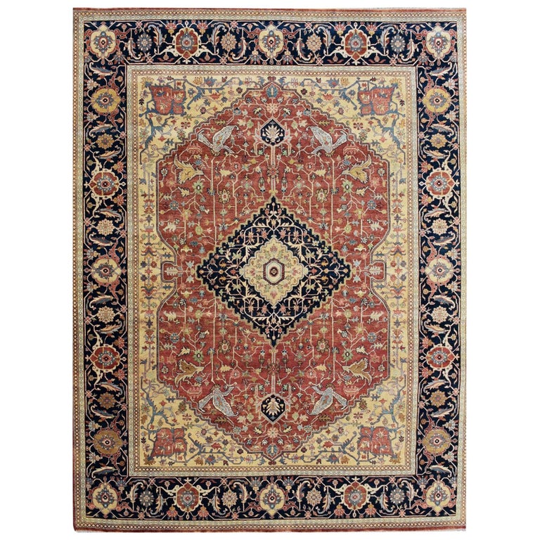 Wonderful New Persian Design Indian Fine Rug For Sale at 1stDibs