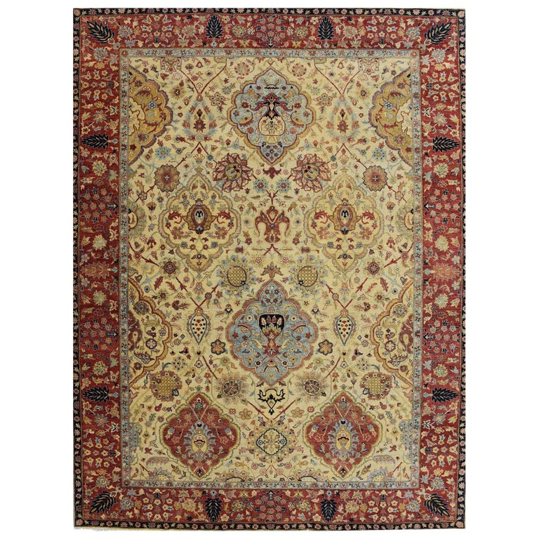 Wonderful New Persian Design Indian Rug For Sale at 1stDibs