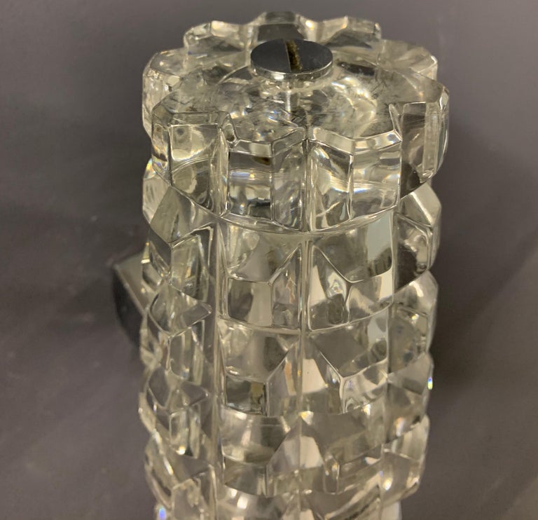 Wonderful Pair of Massive Crystal Wall Scones For Sale at 1stDibs