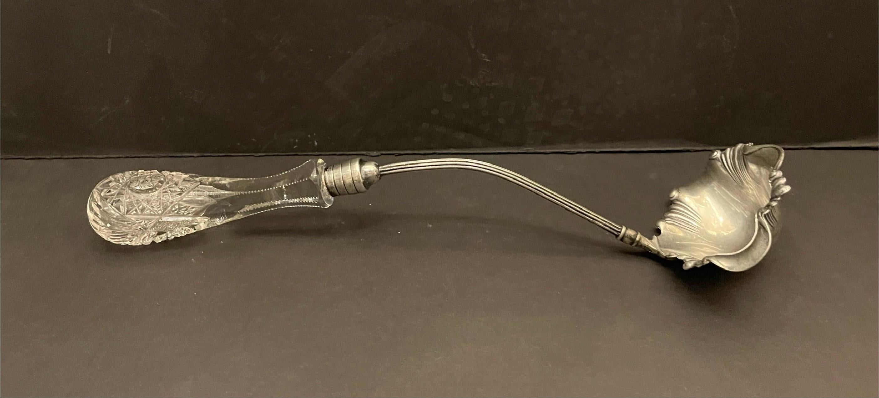 Wonderful Pairpoint Silver Plate Punch Ladle American Brilliant Crystal ...