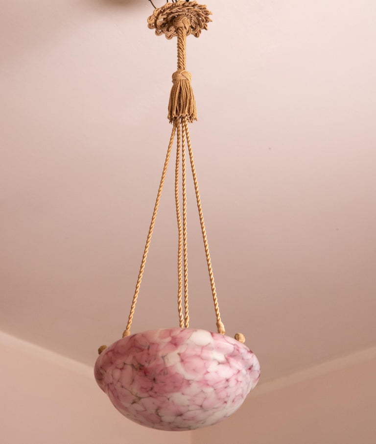 Wonderful Pink Art Deco Pendant, 1950s For Sale at 1stDibs