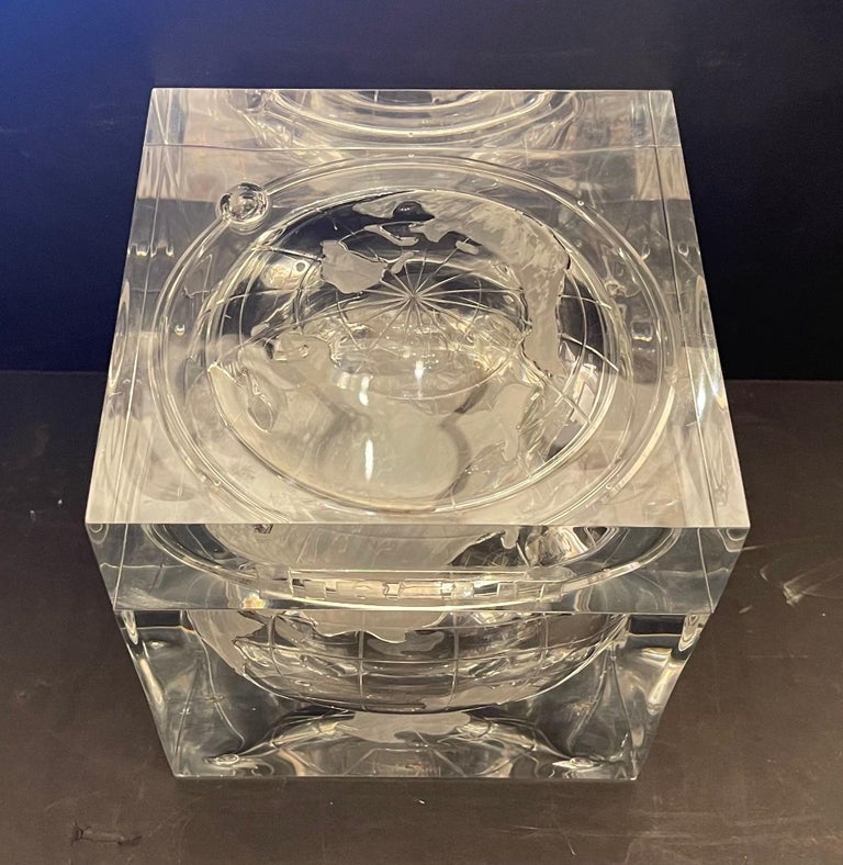 Wonderful Pirelli Alessandro Albrizzi Lucite World Globe Form Ice ...