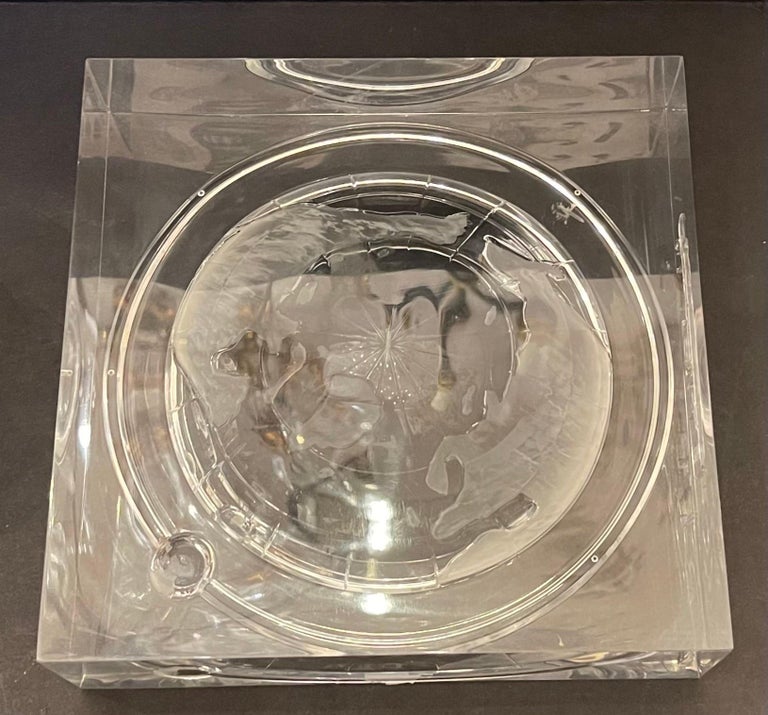 Wonderful Pirelli Alessandro Albrizzi Lucite World Globe Form Ice ...