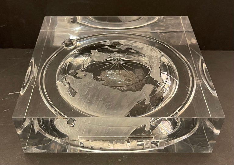 Wonderful Pirelli Alessandro Albrizzi Lucite World Globe Form Ice ...