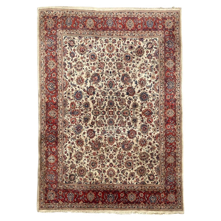 Wonderful Pretty Large Mid Century Sarouk Rug For Sale at 1stDibs