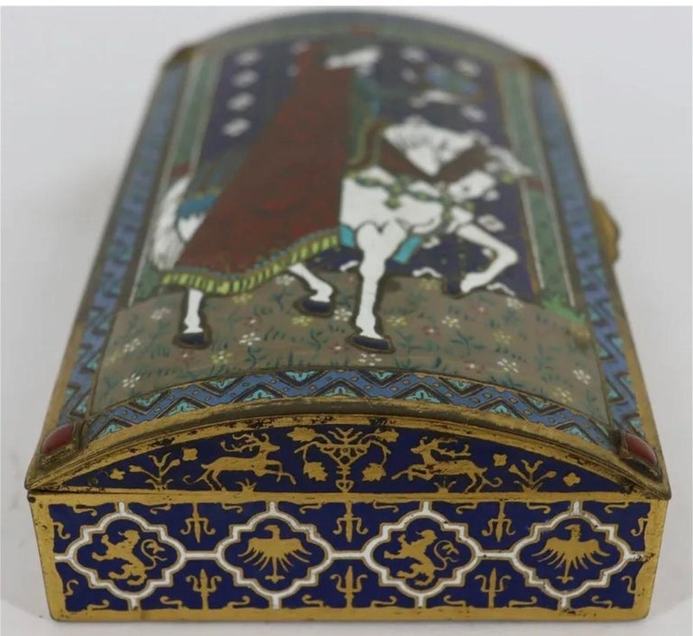 Wonderful Rare E.F. Caldwell and Co New York Bronze Champlevé Enameled ...