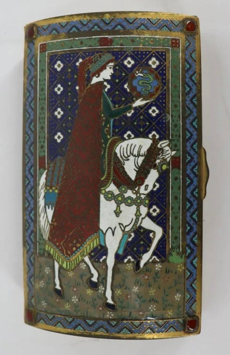 Wonderful Rare E.F. Caldwell and Co New York Bronze Champlevé Enameled ...