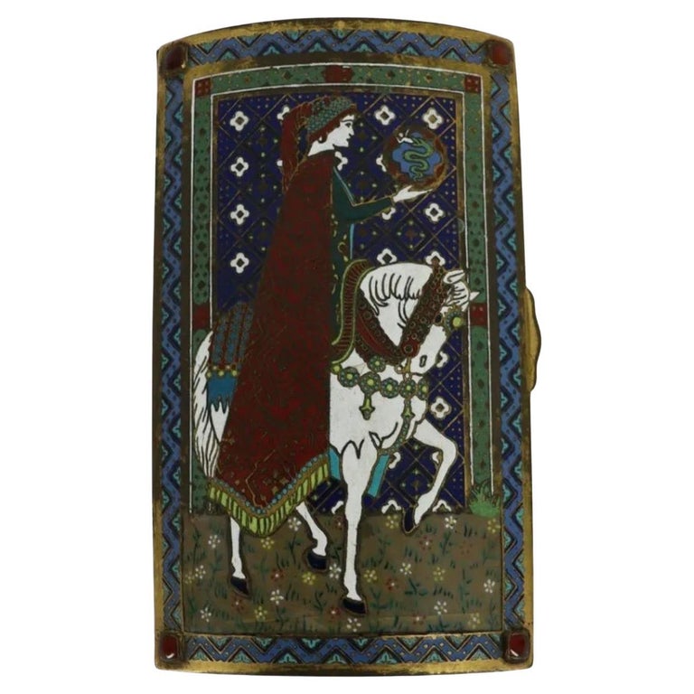 Wonderful Rare E.F. Caldwell and Co New York Bronze Champlevé Enameled ...