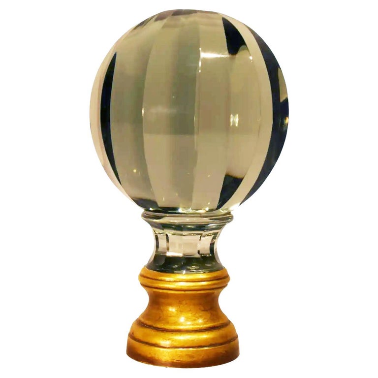 Wonderful Rare Large Bronze And Crystal Newel Post Finial For Sale At 1stdibs