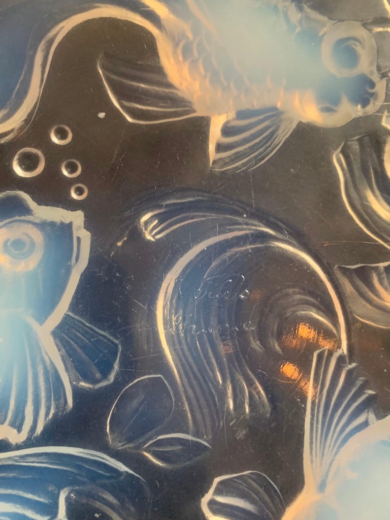 Wonderful Rare Verlys France Poissons Koi Fish Opalescent Centerpiece ...