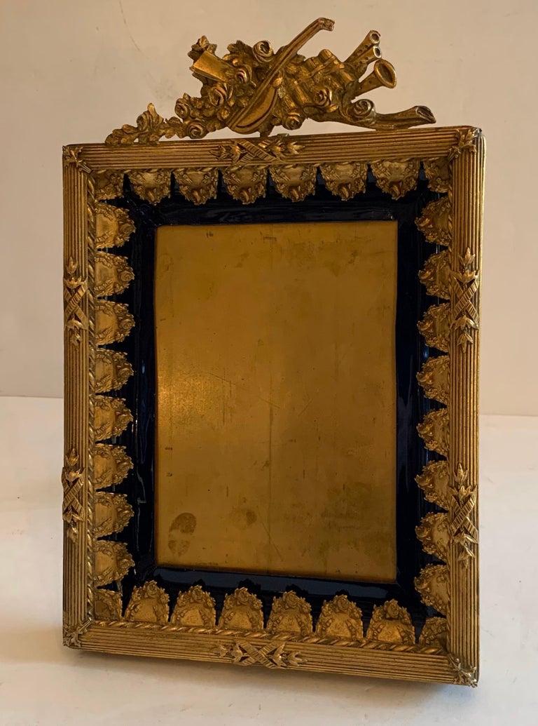 Wonderful Rich Royal Blue Faux Enamel Dore Bronze Ormolu French Picture ...