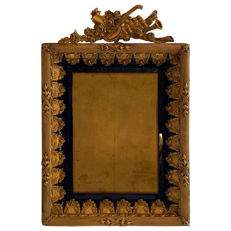 Wonderful Rich Royal Blue Faux Enamel Dore Bronze Ormolu French Picture ...