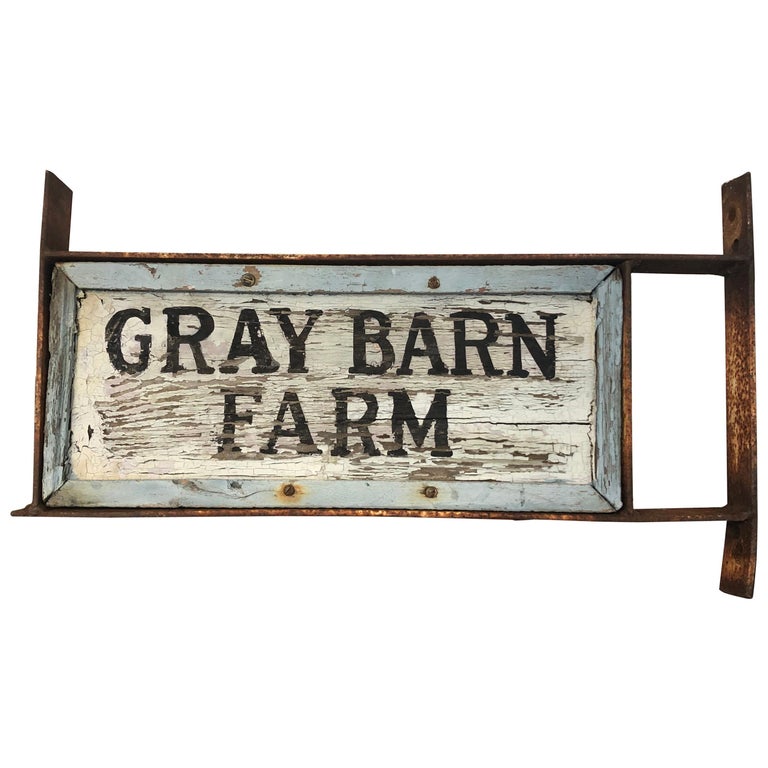 Wonderful Rustic Country Two Sided Farm Sign at 1stDibs